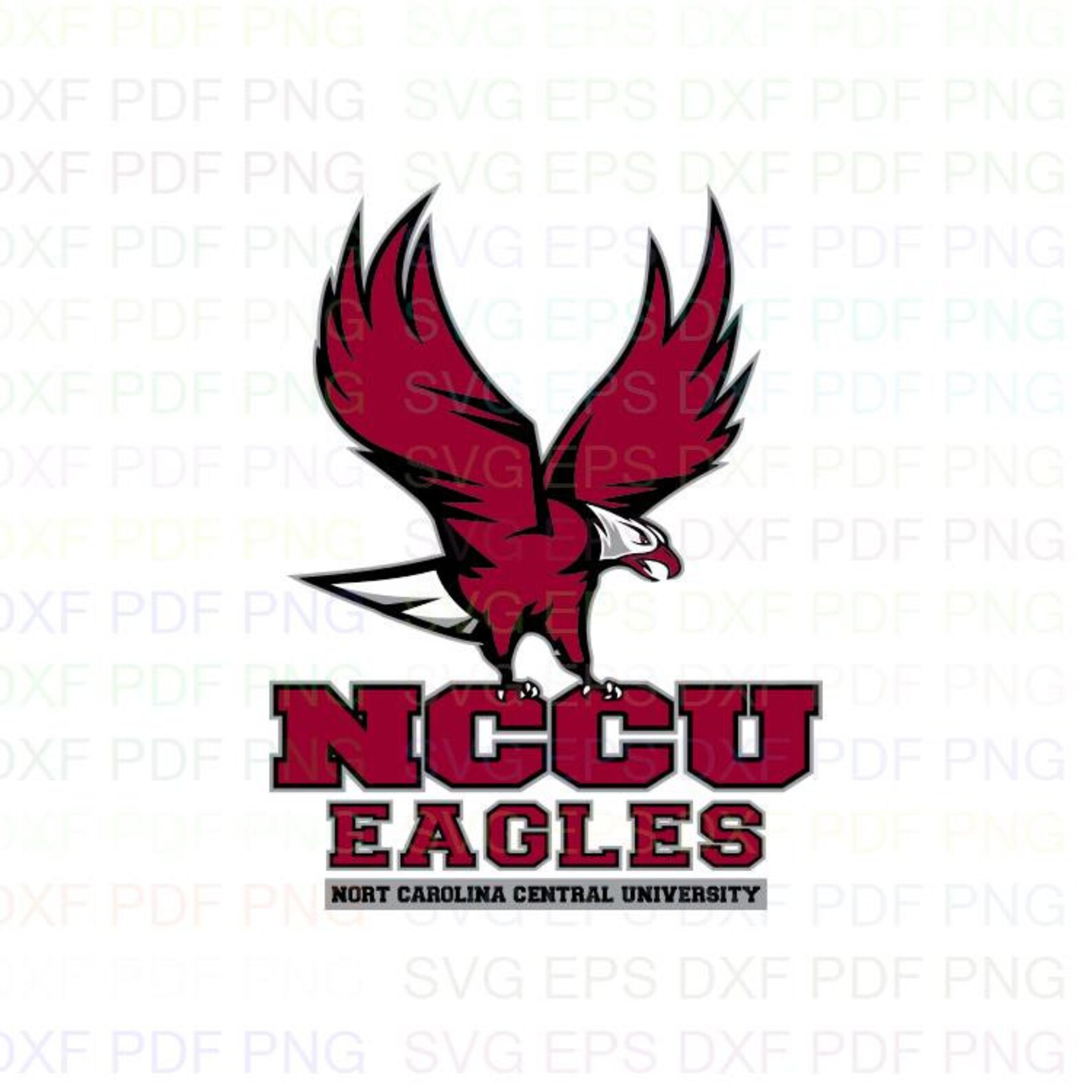 Nccu Eagles Svg Dxf Eps Pdf Png Cricut Cutting file Vector | Etsy