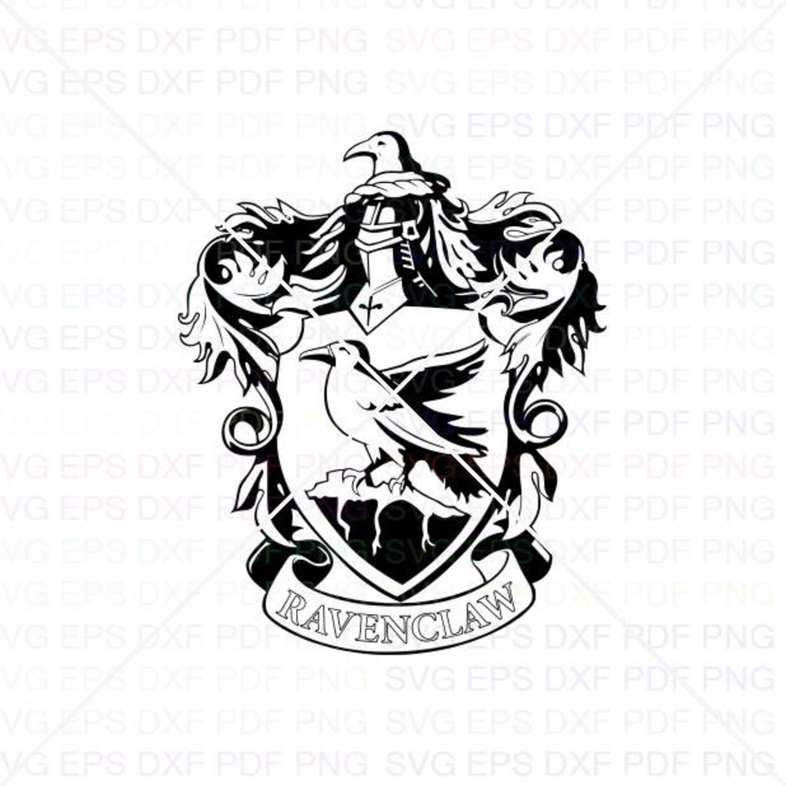Ravenclaw Svg Dxf Eps Pdf Png Cricut Cutting file Vector | Etsy