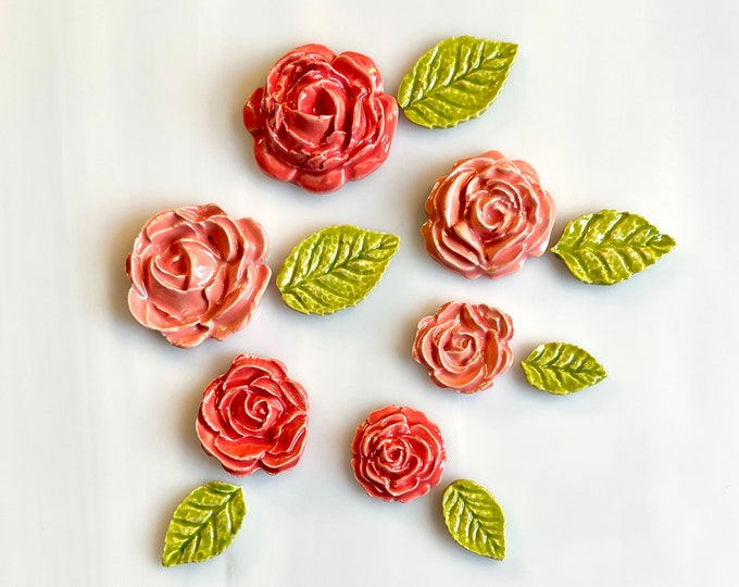 White Rose White Rose Tile Wall Decor - Etsy