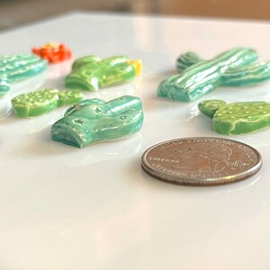 Ceramic Cactus Succulent Tiles, 8pcs, Variety of Styles and Sizes ...