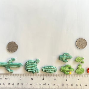 Ceramic Cactus Succulent Tiles, 8pcs, Variety of Styles and Sizes ...