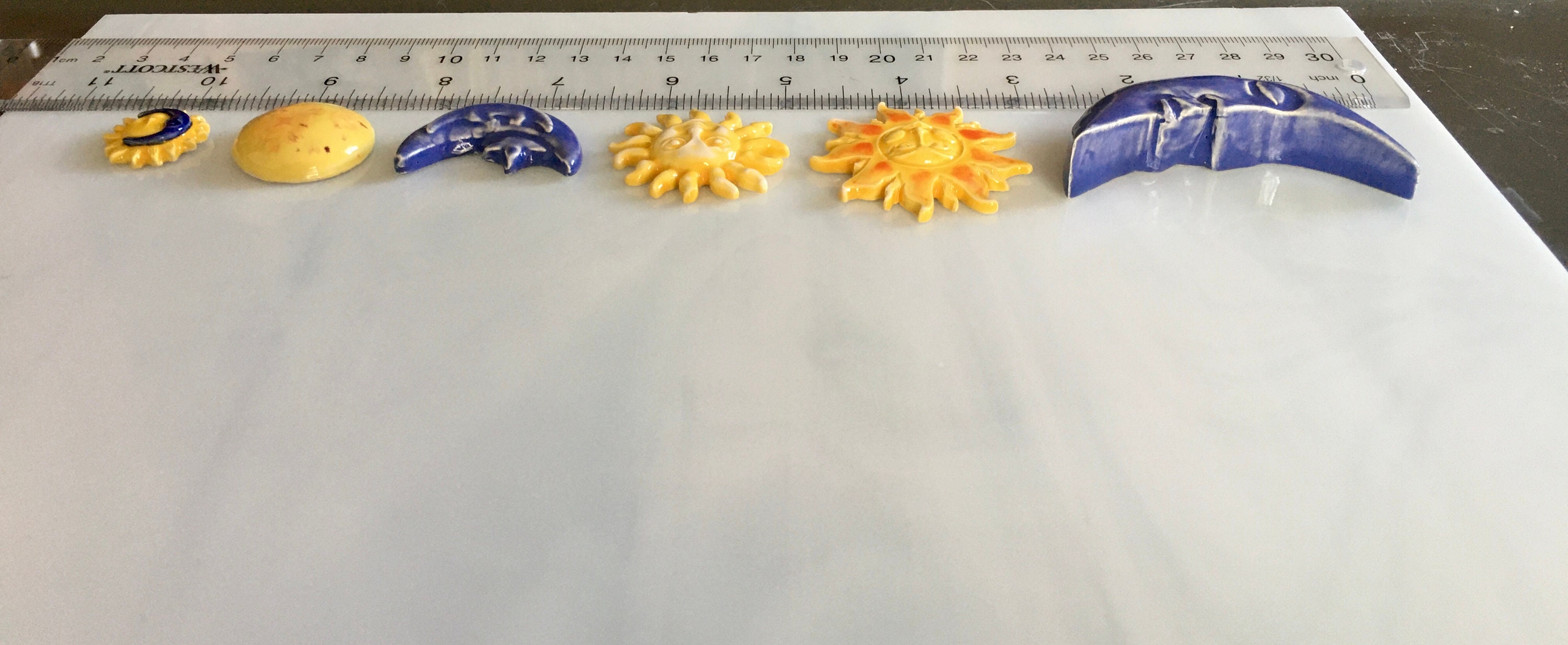 Ceramic Moon and Sun Faces 6pcs Variety Whimsical Moon and - Etsy