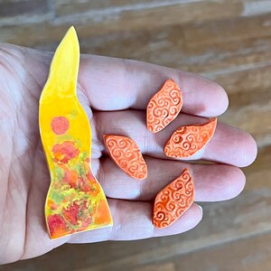 Ceramic Sun With Sun Ray Tiles, 17pcs, Whimsical Mandala Center, Ombre ...