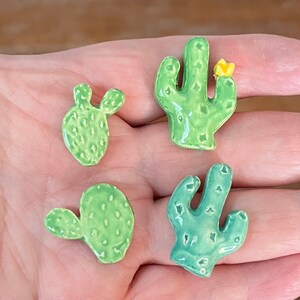 Ceramic Cactus Succulent Tiles, 8pcs, Variety of Styles and Sizes ...