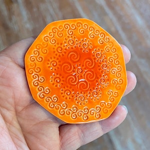 Ceramic Sun With Sun Ray Tiles, 17pcs, Whimsical Mandala Center, Ombre ...