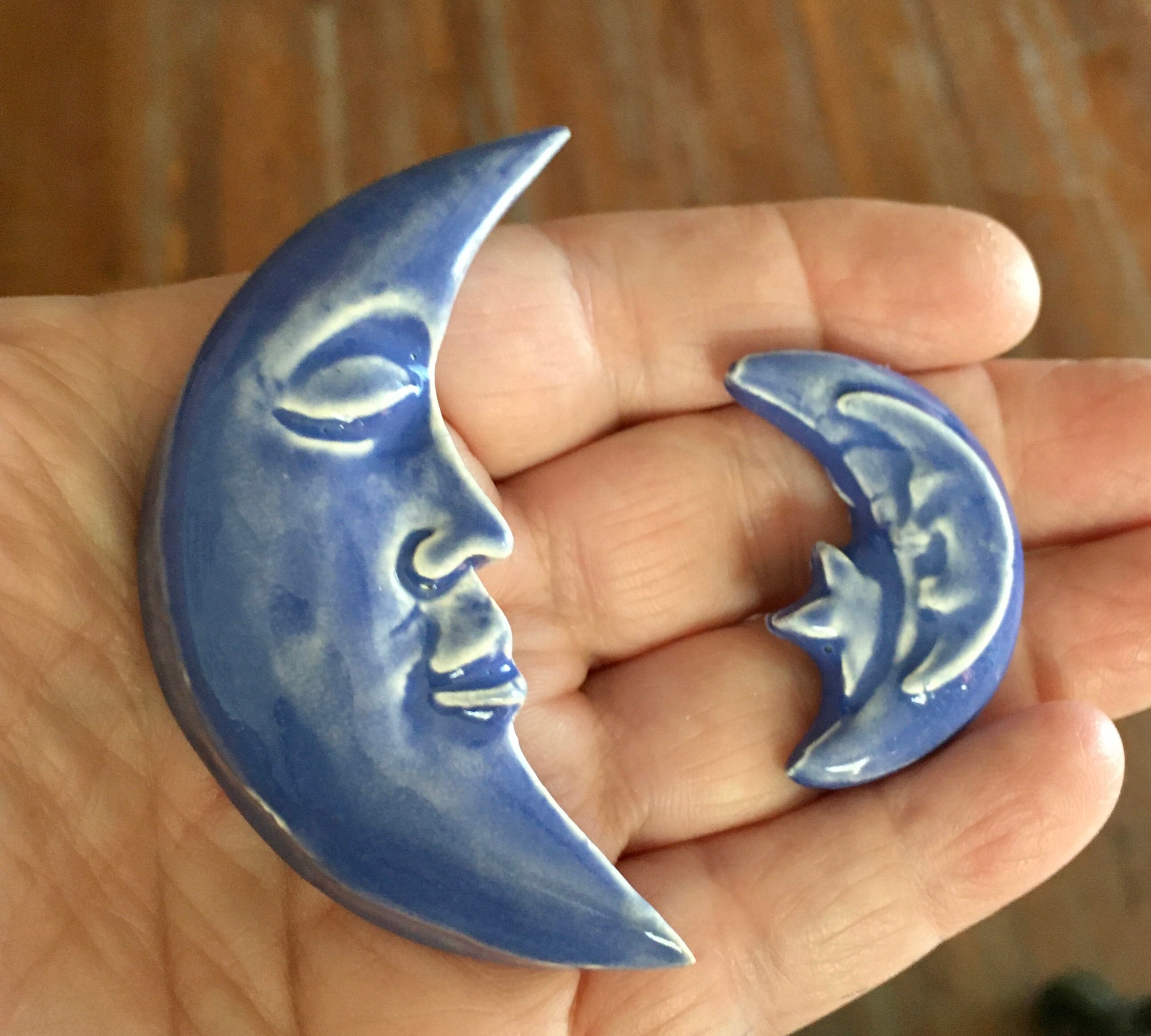 Ceramic Moon and Sun Faces 6pcs Variety Whimsical Moon and - Etsy