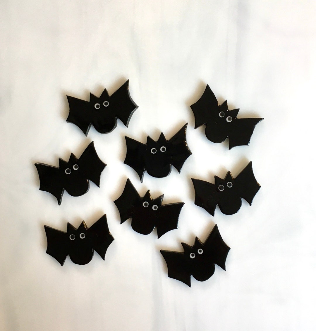 Ceramic Bat Tiles 4 Pcs Whimsical Hand Cut Black Bats - Etsy