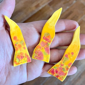 Ceramic Sun With Sun Ray Tiles, 17pcs, Whimsical Mandala Center, Ombre ...