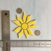 Ceramic Sun Face With Sun Rays 11 Pcs Bright Yellow - Etsy