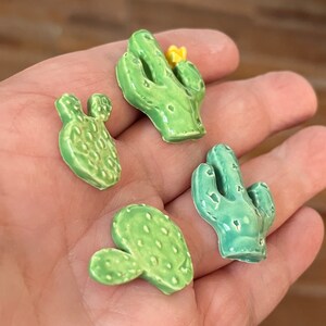 Ceramic Cactus Succulent Tiles, 8pcs, Variety of Styles and Sizes ...