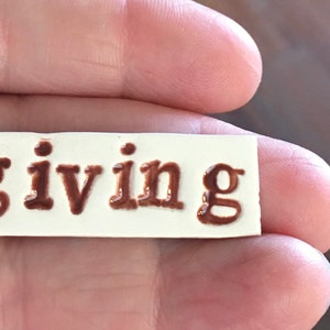 Ceramic Word Tiles, 7 Pcs, 3/8 Lettering Word Tiles for Mosaics, Arts ...