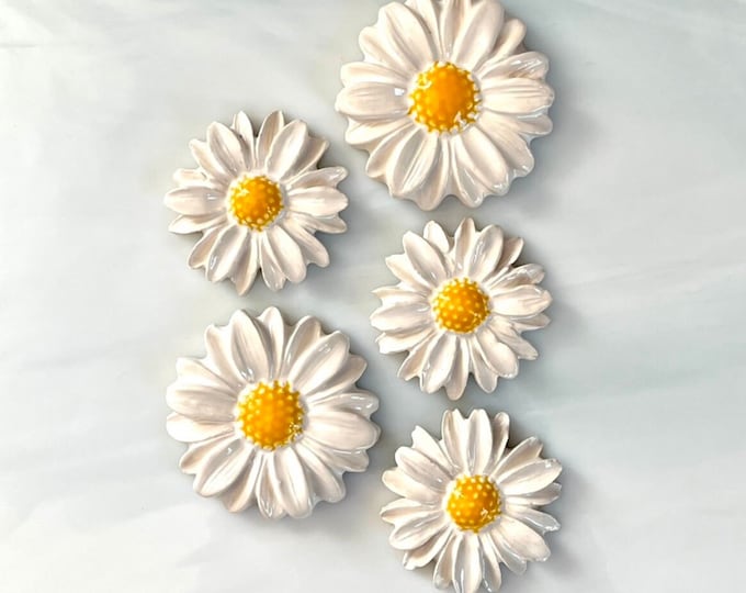 Ceramic Daisy, Daisy Clay, Daisy Gift, Daisy Pottery, White Daisies ...