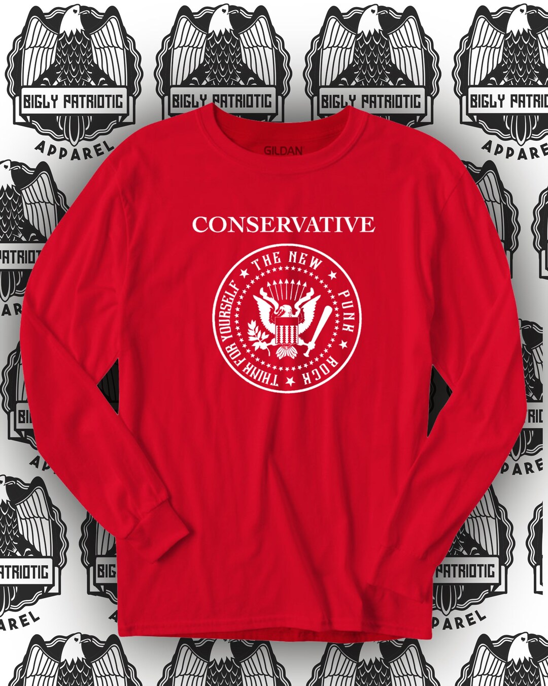 Conservative the New Punk Rock Bigly Patriotic Long Sleeve - Etsy
