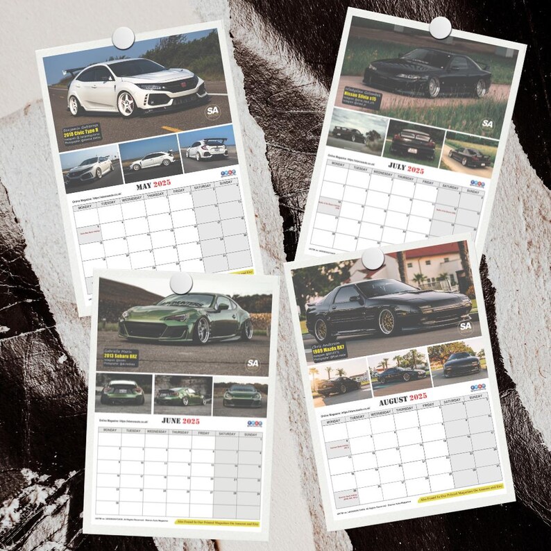 JDM Classic Cars 2025 Wall Calendars - Etsy