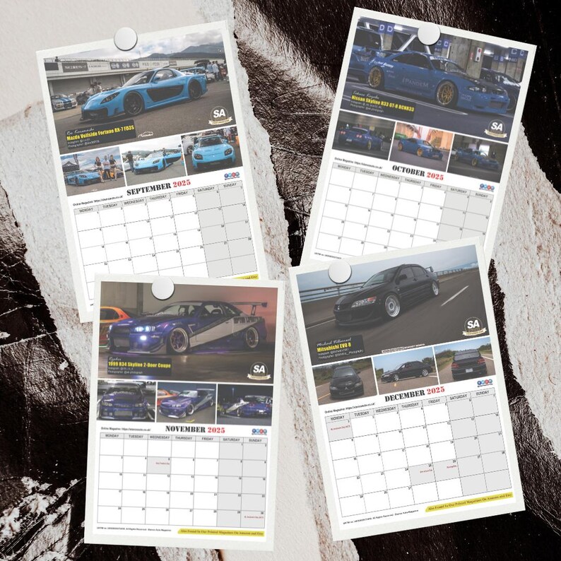 JDM Hottest Cars 2025 Wall Calendars - Etsy