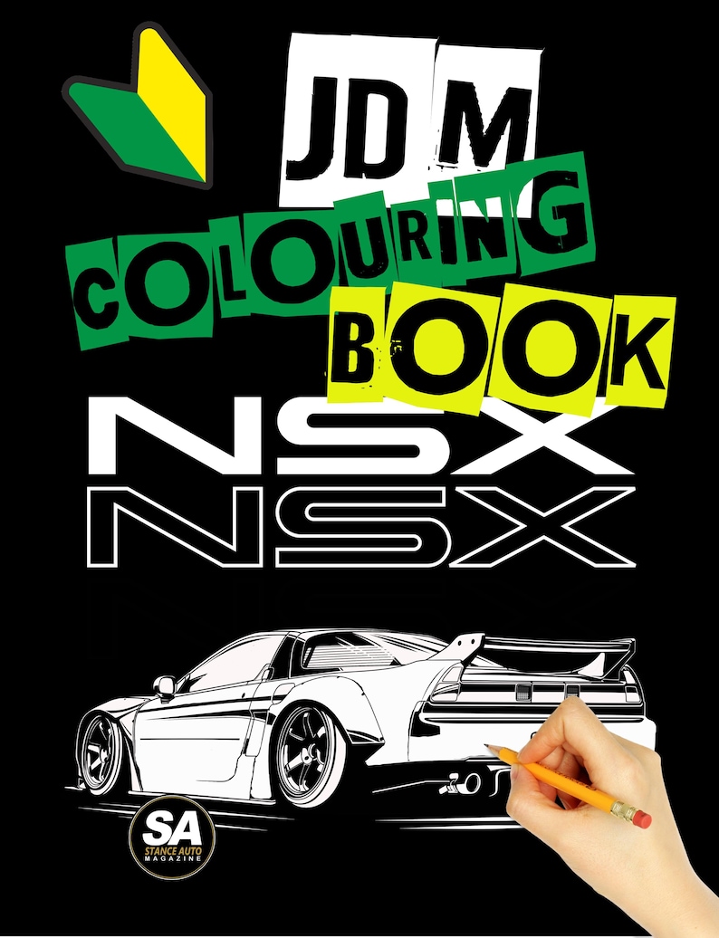 Stance Auto JDM Colouring Book - Etsy Australia