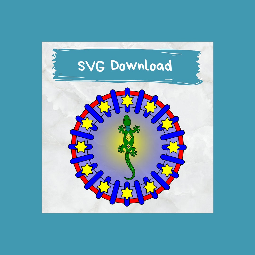 Iguana in a Mandala Vector Clip Art, Mandala Lizard Svg, Instant ...