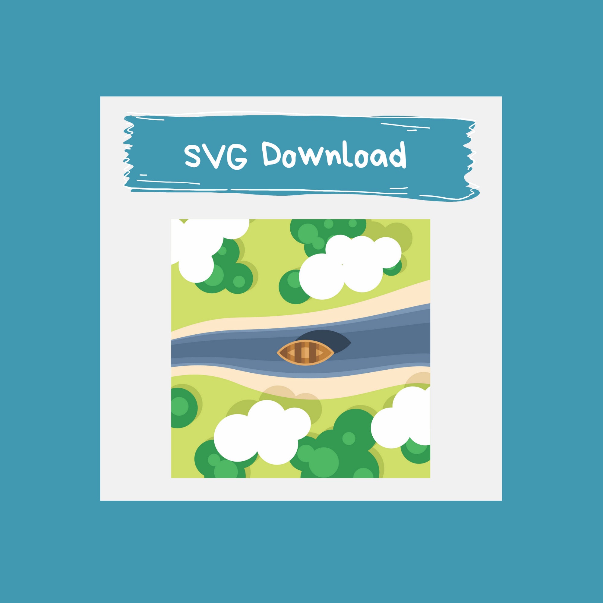 Boat on a River, Lake Life Svg, Boat on River Svg, SVG Files for Cricut ...