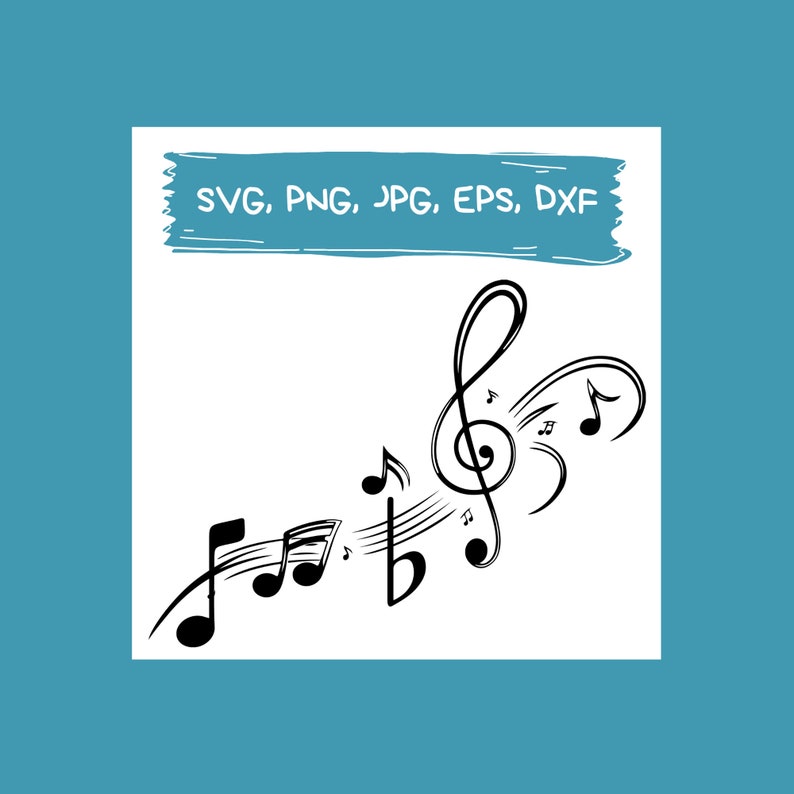Musical Abstract SVG Music Notes Cup Wrap Svg Cutting File Music Note ...