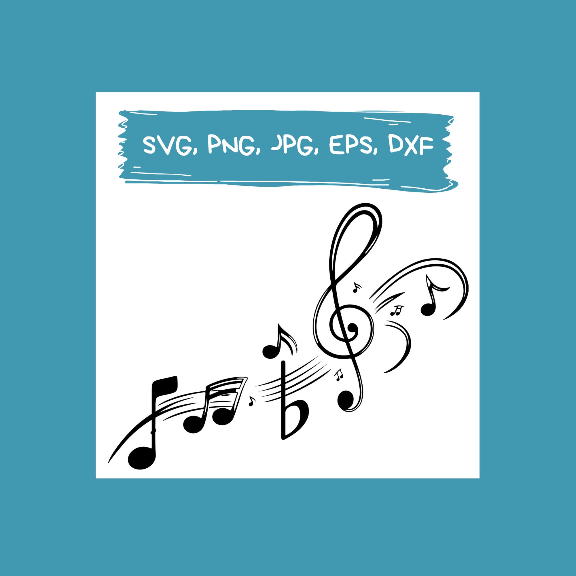 Musical Abstract SVG Music Notes Cup Wrap Svg Cutting File Music Note ...
