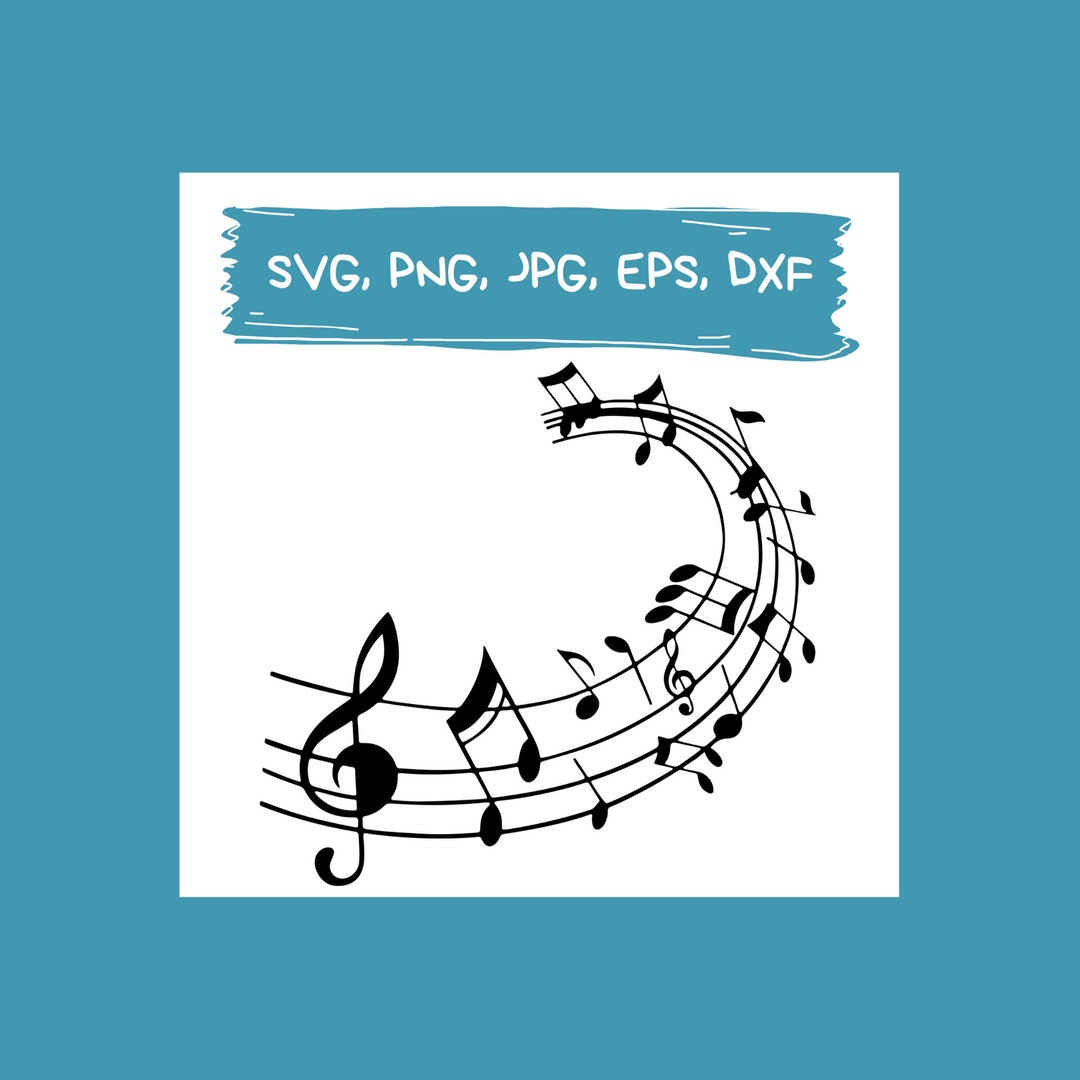 Musical Abstract SVG Music Notes Cup Wrap Svg Cutting File Music Note ...