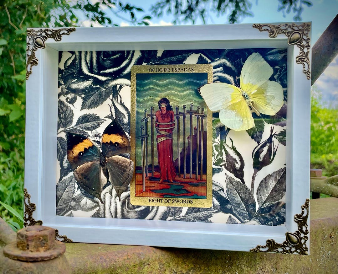 Eight of Swords Tarot Card Shadow Box - Etsy