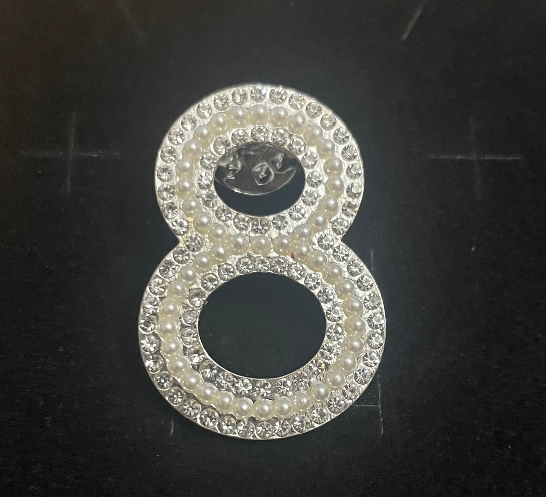 Number 8 Pearl Pin - Etsy