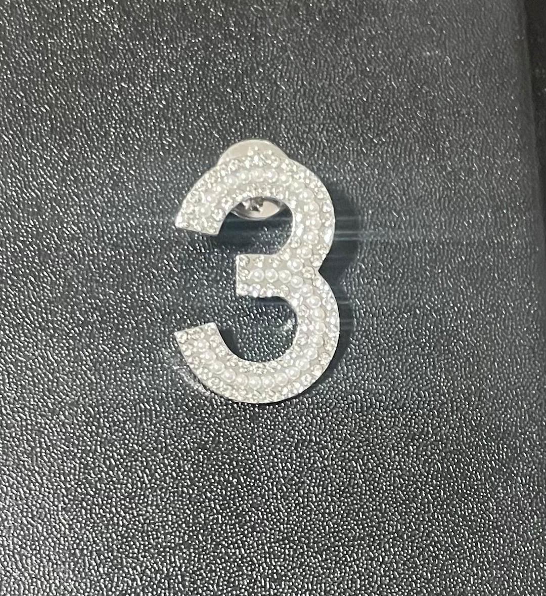 Number 3 Pearl Formal Pin - Etsy