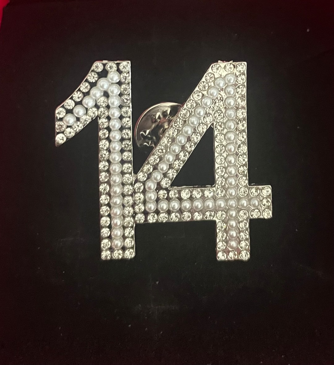 Number 14 Pearl Pin - Etsy