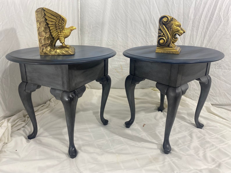 DISTRESS END TABLE , Pair Side Table , Hand Painted Finishing, Vintage ...