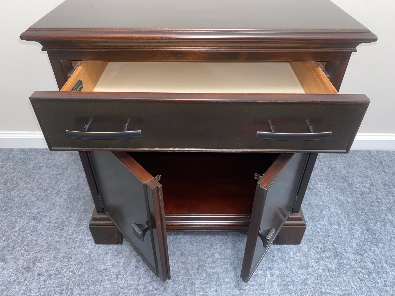 Kimball Night Table Furniture, Distress Brown End Table, Farm House ...