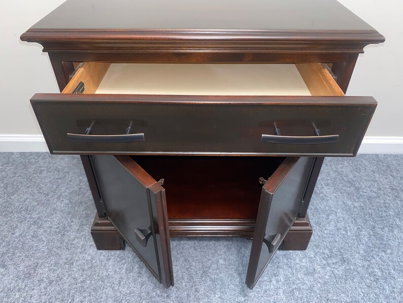 Kimball Night Table Furniture, Distress Brown End Table, Farm House ...