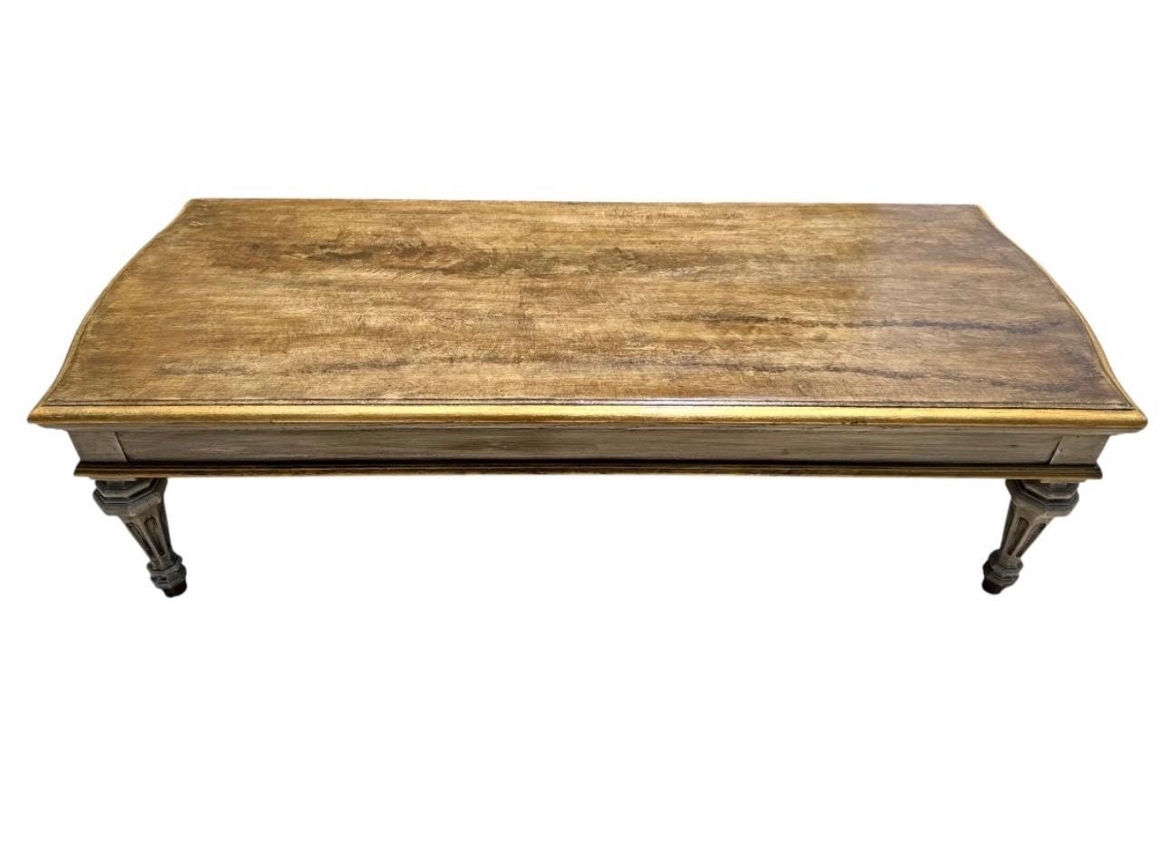 Golden Legacy Coffee Table – Hand-restored Solid Wood – Luxury Artisan ...