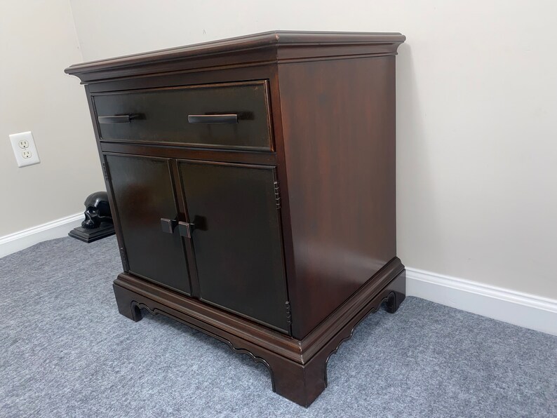 Kimball Night Table Furniture, Distress Brown End Table, Farm House ...