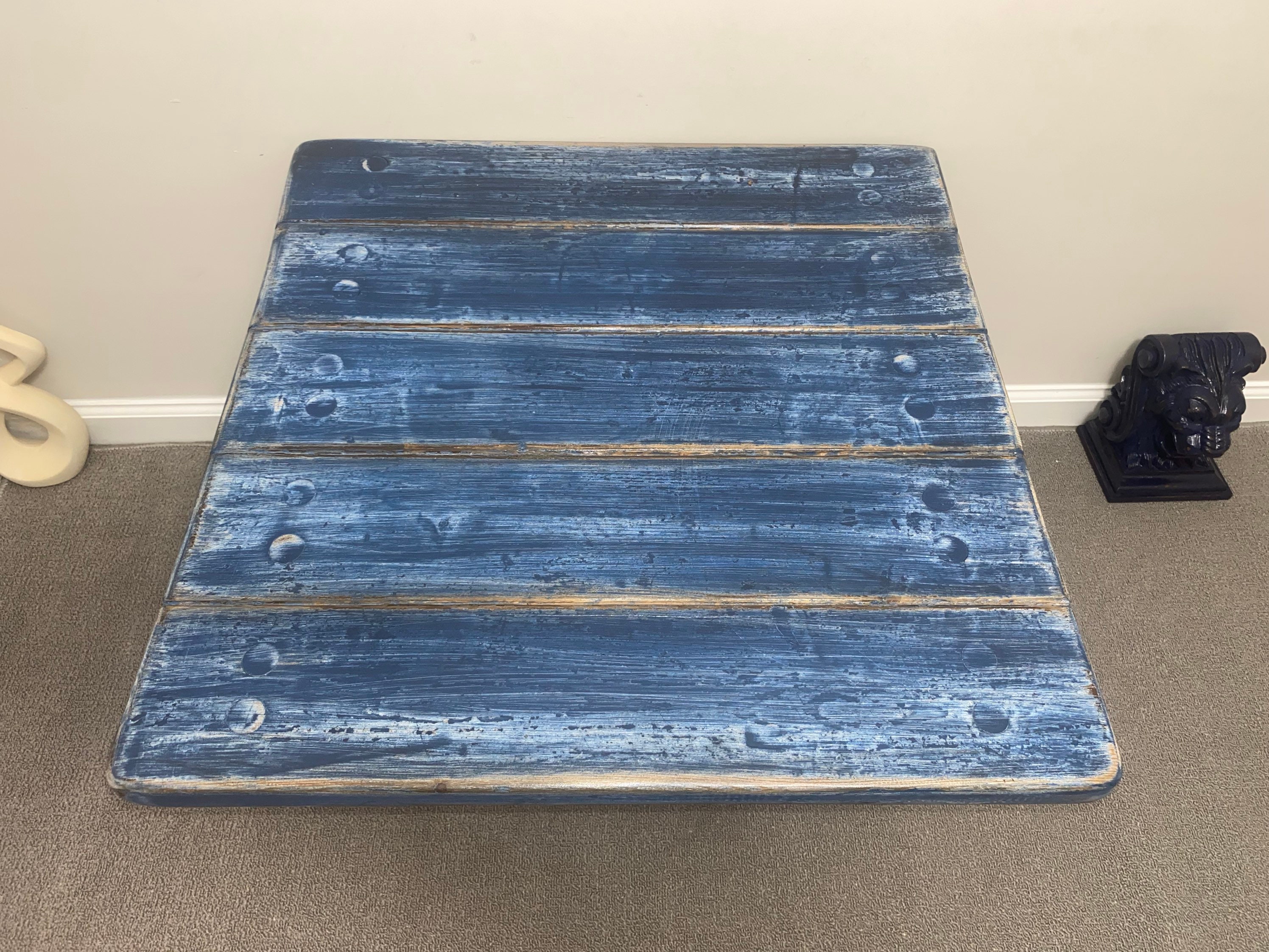 Distressed End Table / Farmhouse Solid Wood Table / Rustic - Etsy
