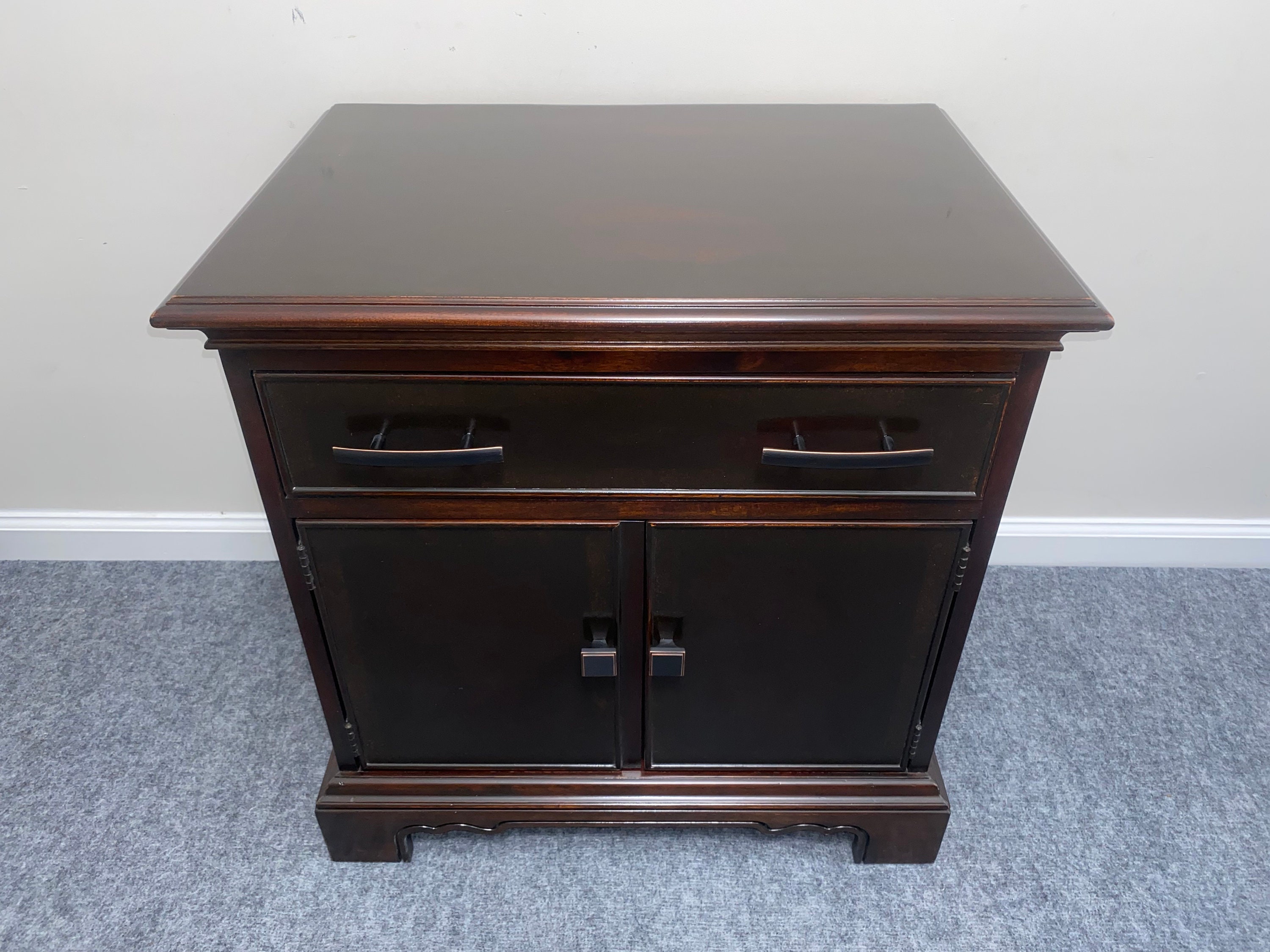 Kimball Night Table Furniture, Distress Brown End Table, Farm House ...