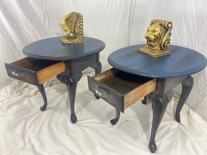 DISTRESS END TABLE , Pair Side Table , Hand Painted Finishing, Vintage ...