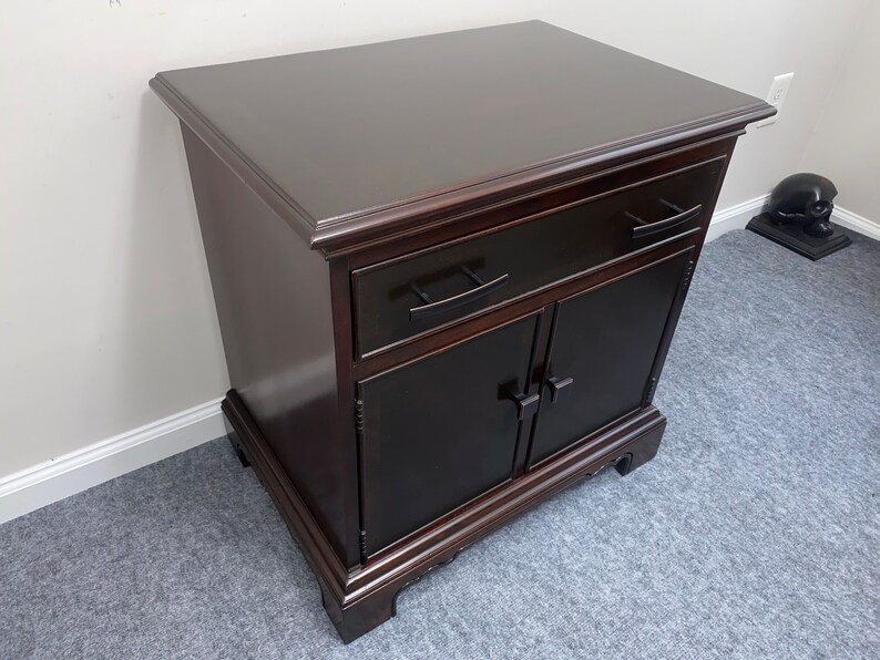 Kimball Night Table Furniture, Distress Brown End Table, Farm House ...
