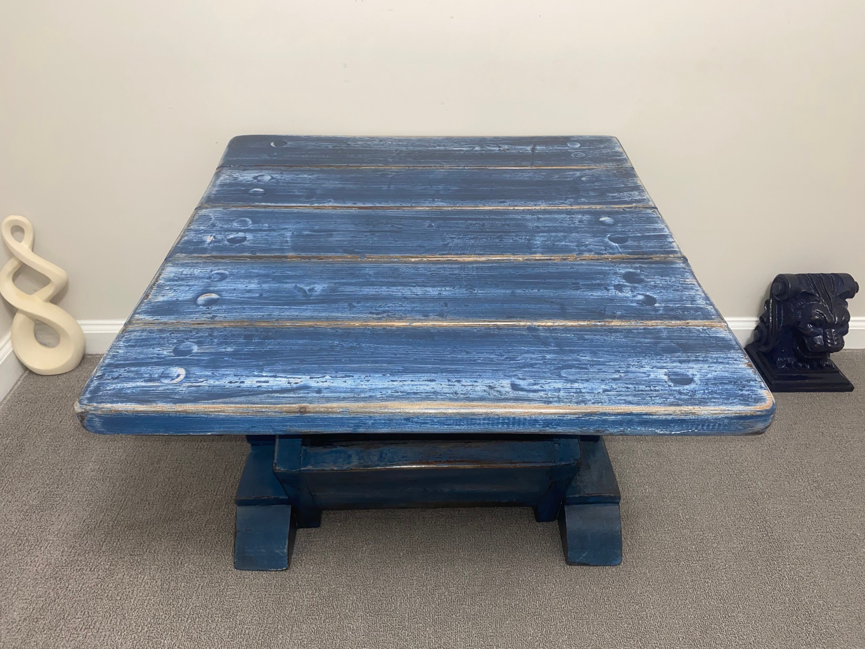 Distressed End Table / Farmhouse Solid Wood Table / Rustic - Etsy