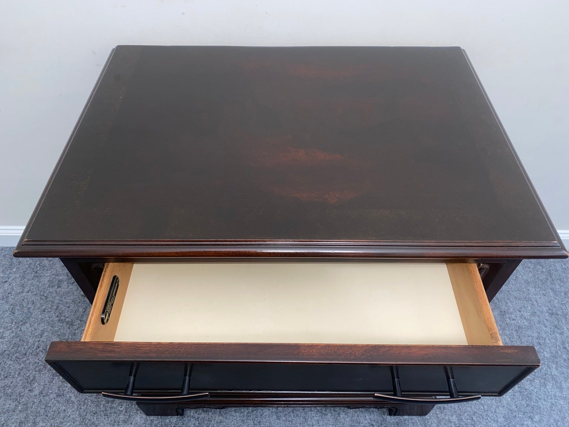 Kimball Night Table Furniture, Distress Brown End Table, Farm House ...