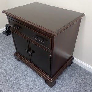 Kimball Night Table Furniture, Distress Brown End Table, Farm House ...