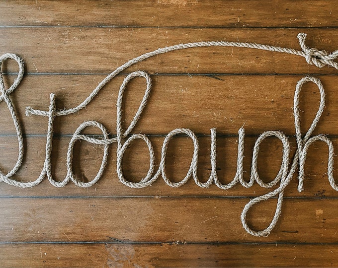 Large 8-10 Letters Custom Rope Wall Sign - Etsy