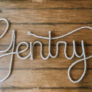 Large (1-7 Letters) Custom Rope Wall Sign (READ ITEM DESCRIPTION) - Etsy
