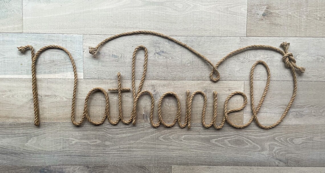 Large 8-10 Letters Custom Rope Wall Sign - Etsy