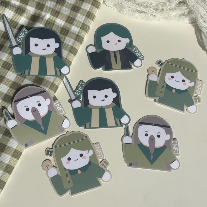 MBTI Cute Sticker infj, Infp, Enfj, Enfp Matte Sticker Waterproof ...
