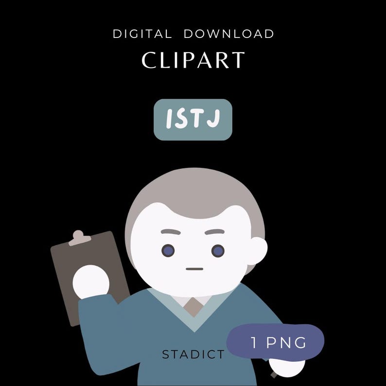 ISTJ MBTI Clipart | Digital Download | Single Image | PNG Myers–briggs ...