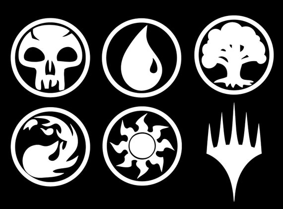 Magic The Gathering MTG Mana Icons Vinyl Decal Sticker | Etsy