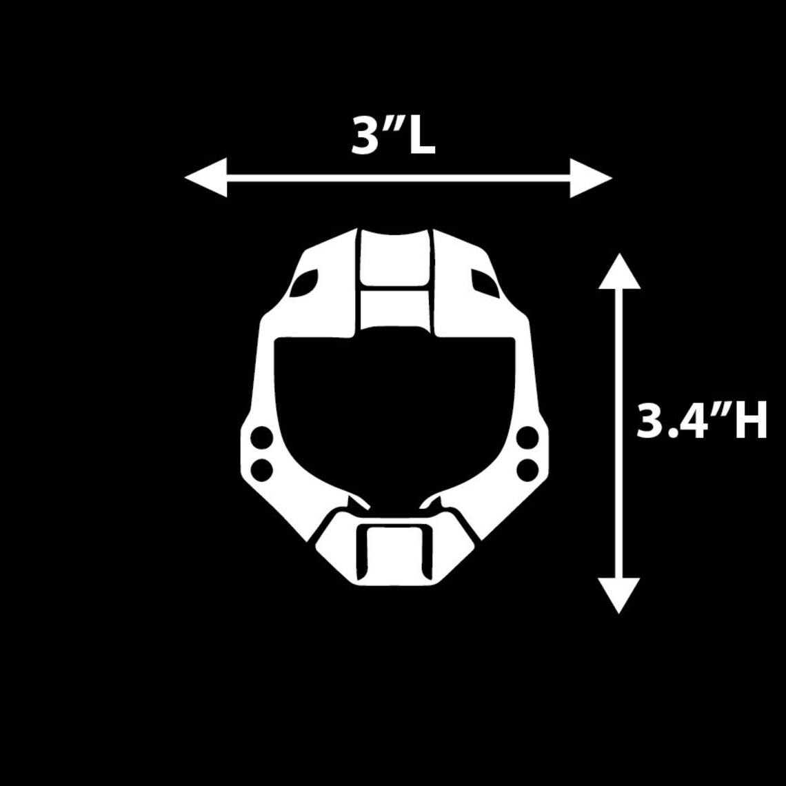 Halo Master Chief Vinyl Decal Sticker | Etsy