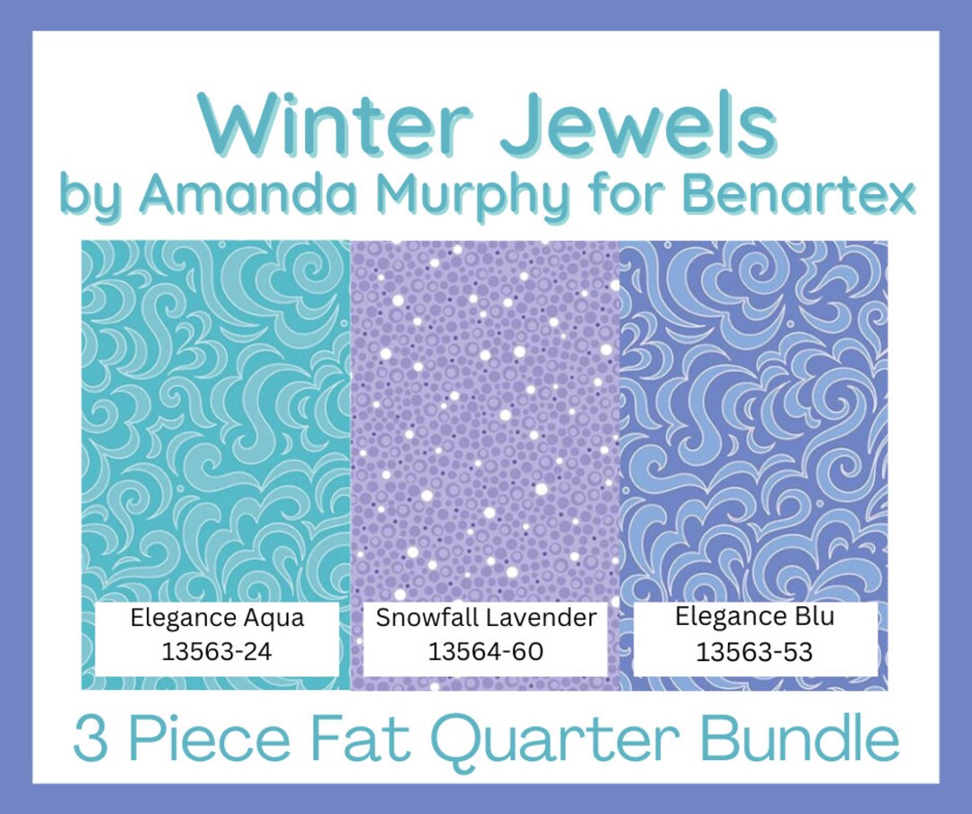 Winter Jewels Fat Quarter Bundle 3 Piece FQ Bundle Amanda - Etsy