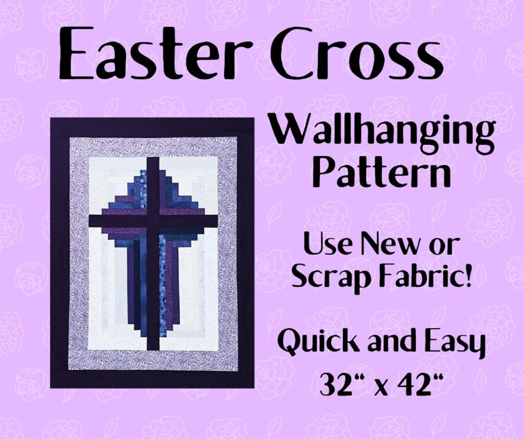 Christian Cross Quilt Pattern, Log Cabin Cross, PDF Download, Beginner ...